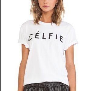BLANC NY | Tops | Celfie White Tshirt Shortsleeved Chic Tee | Poshmark